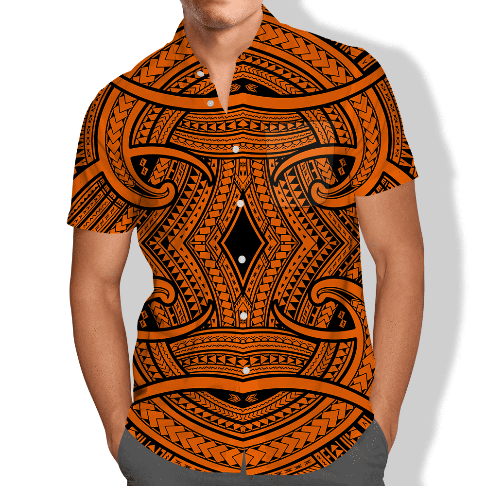 Pocket Shirt Leisure Island Dress Polynesian Samoan Puletasi Viking ...