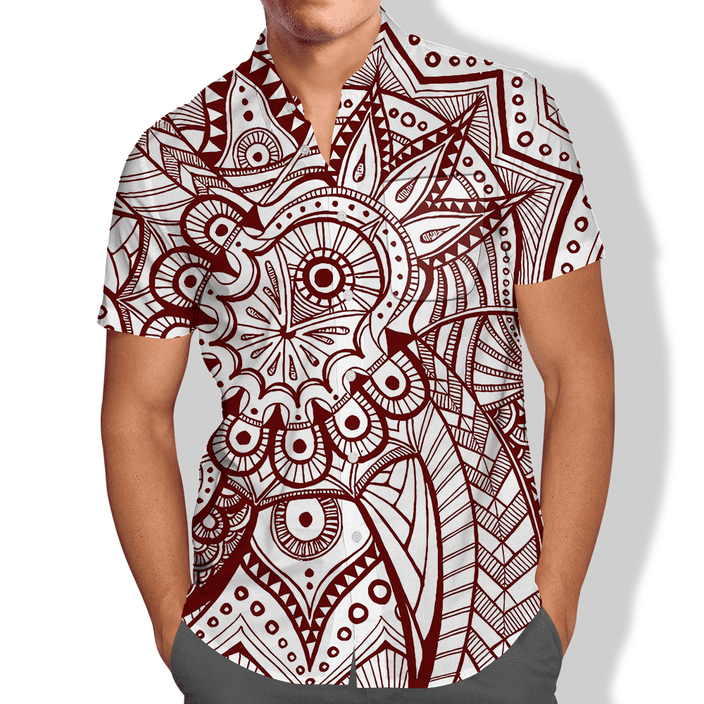 Pocket Shirt Leisure Island Dress Polynesian Samoan Puletasi Viking ...