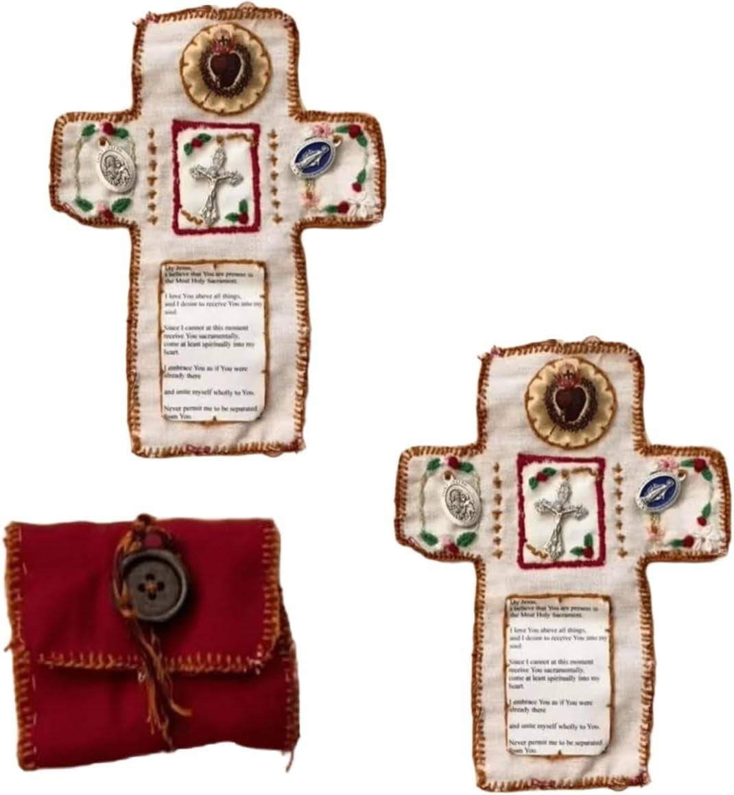 Pocket Shrine with Silver Cross Included Inside, Pocket Shrine Catholic ...