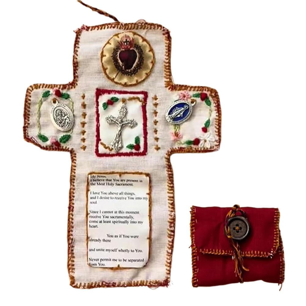 Pocket Shrine with Silver Cross Included Inside, Sacred Keepsake Pocket ...