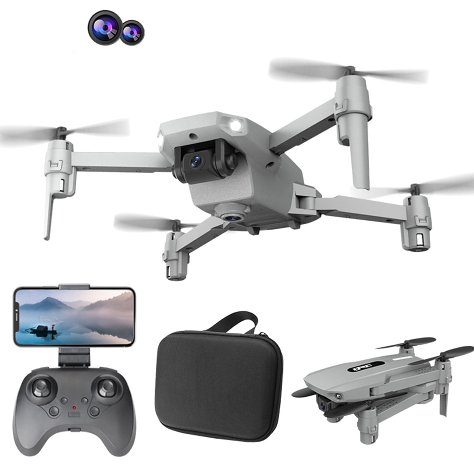 Pocket Size Foldable Drone With Dual 1080P Hd Cameras Altitude Hold ...