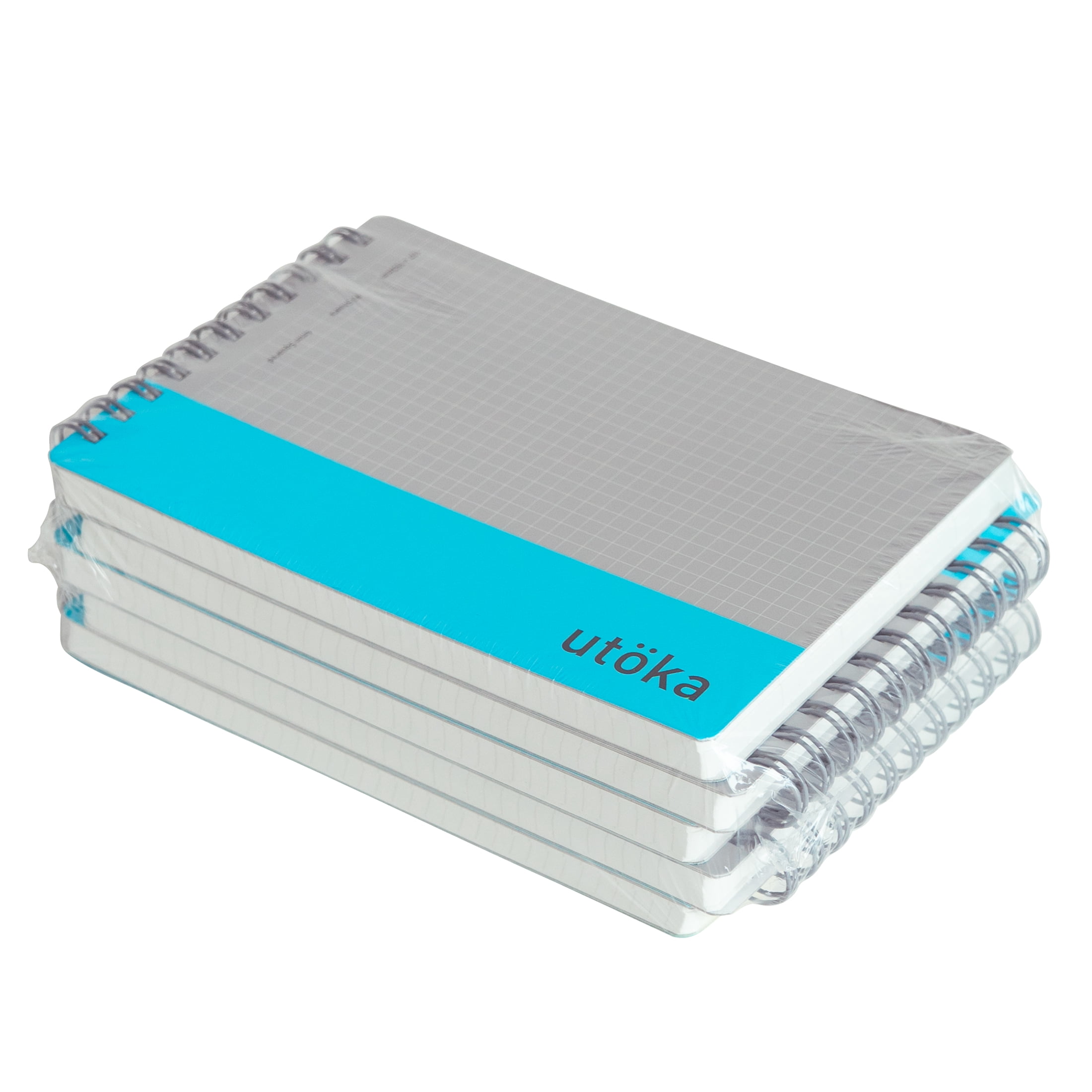 Utoka Pocket Size Notebook 4mm Graph Light Blue 90 Sheets 4.2 x 6.5 5 ...