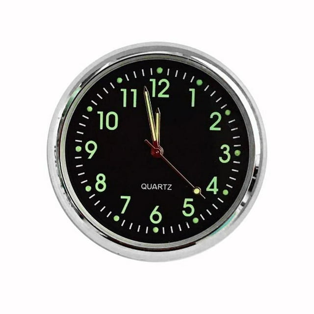 Pocket Small Mini Luminous Quartz Analog Watch Stick-On Clock For Car ...