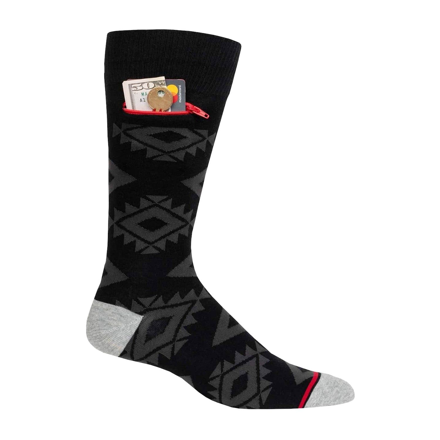 Pocket Socks®, Aztek Black, Mens - Walmart.com