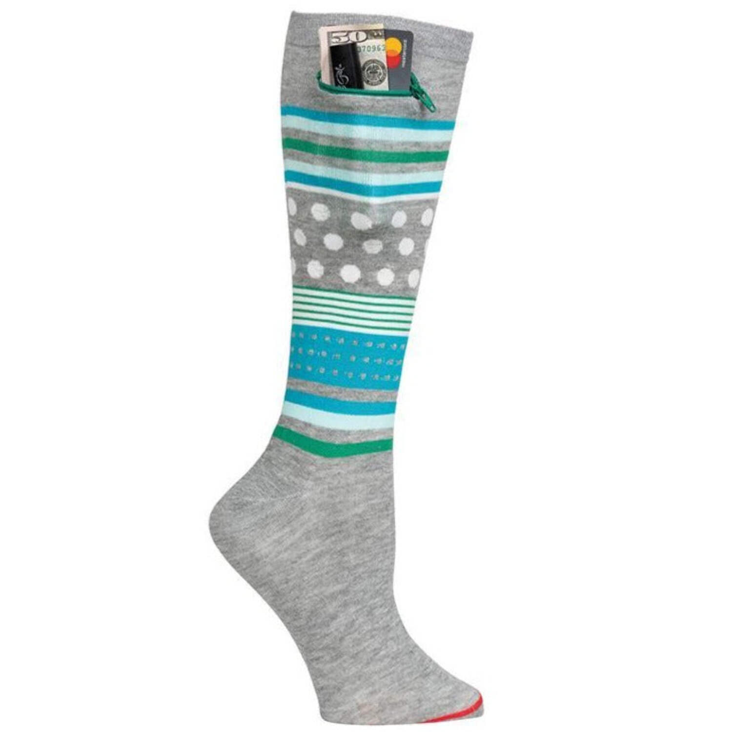 Pocket Socks®, Mixed Pattern Knee High, Womens - Walmart.com