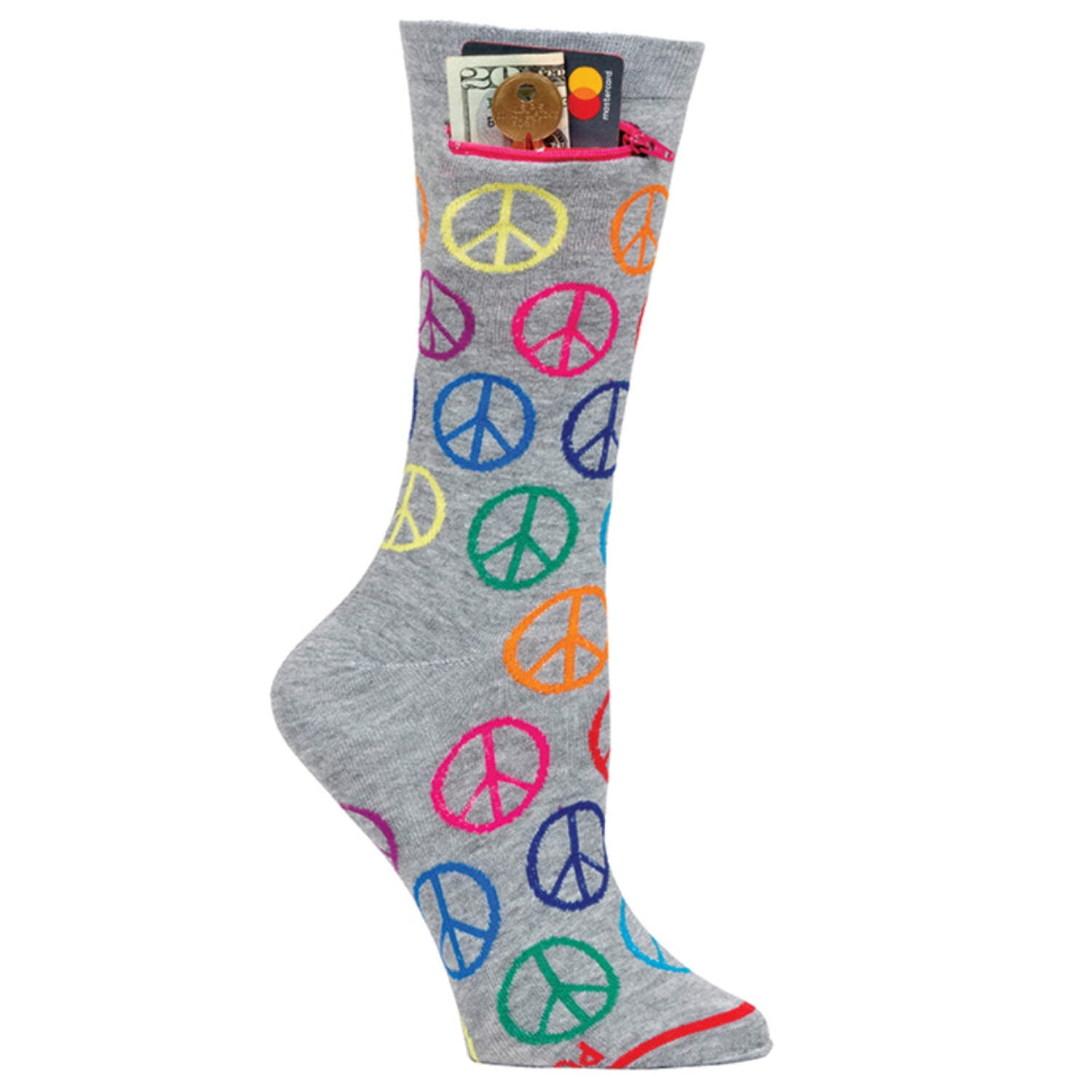 Pocket Socks® Peace Love, Womens - Deluxe - Walmart.com