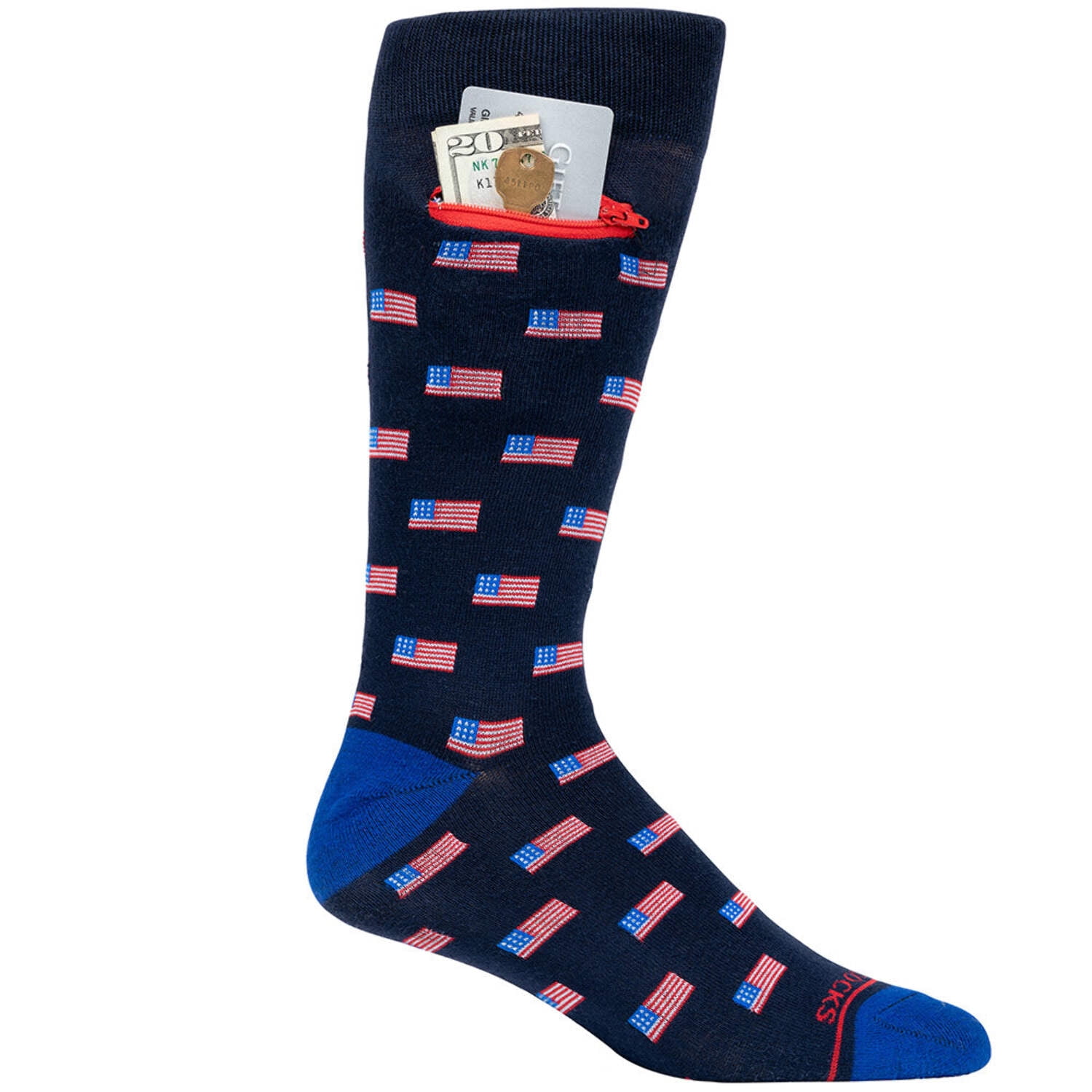 Pocket Socks®, USA Flags, Mens Deluxe - Walmart.com