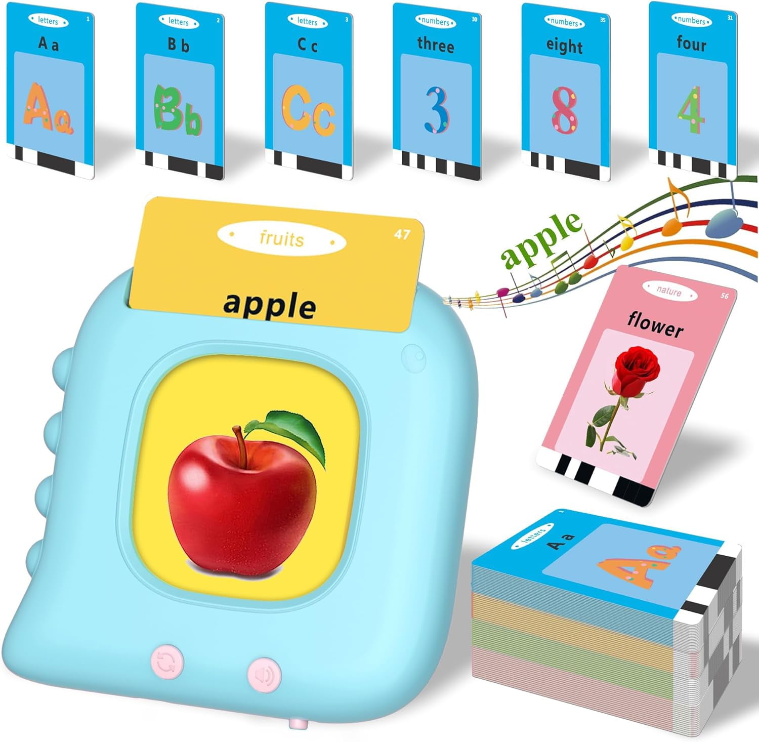 Pocket Speech for Toddlers Toys, 384 Sight Words Talking Flash Cards ...