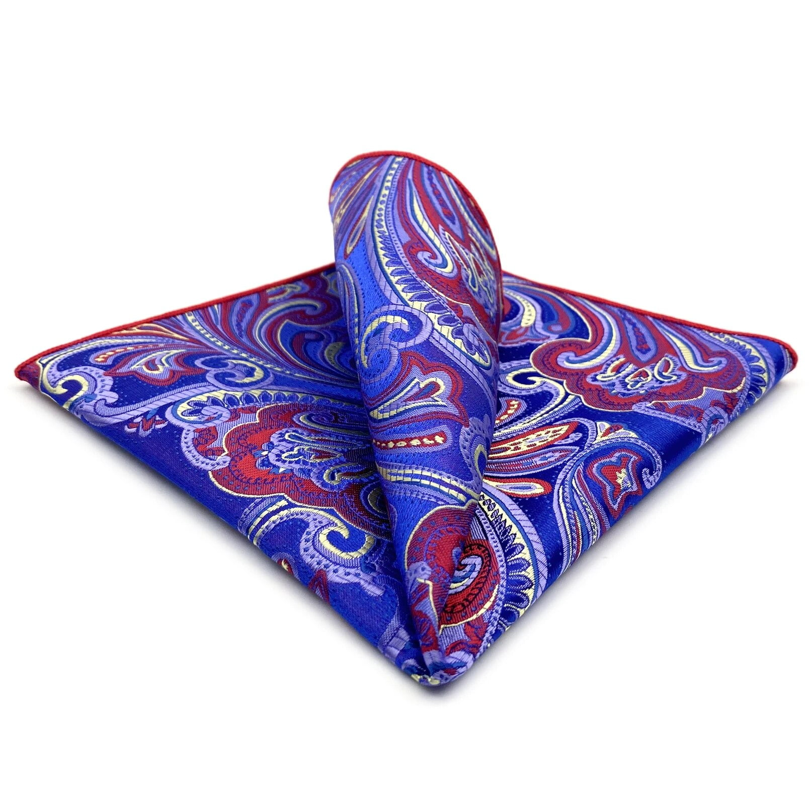 Pocket Square for Men Paisley Blue Navy Azure Multicolor Patterned ...