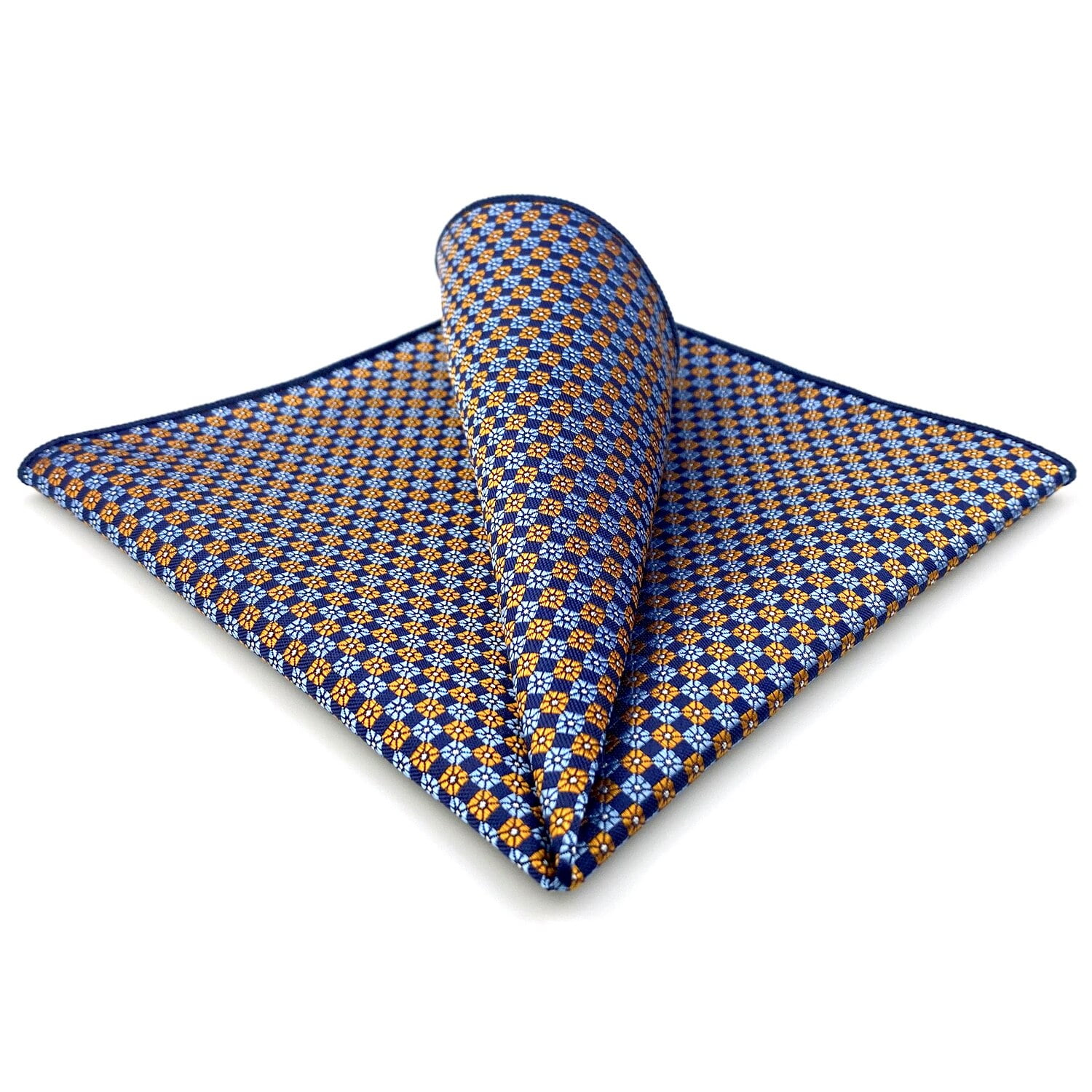 Pocket Squares for Men Blue Royal Blue Orange Business Wedding Color ...