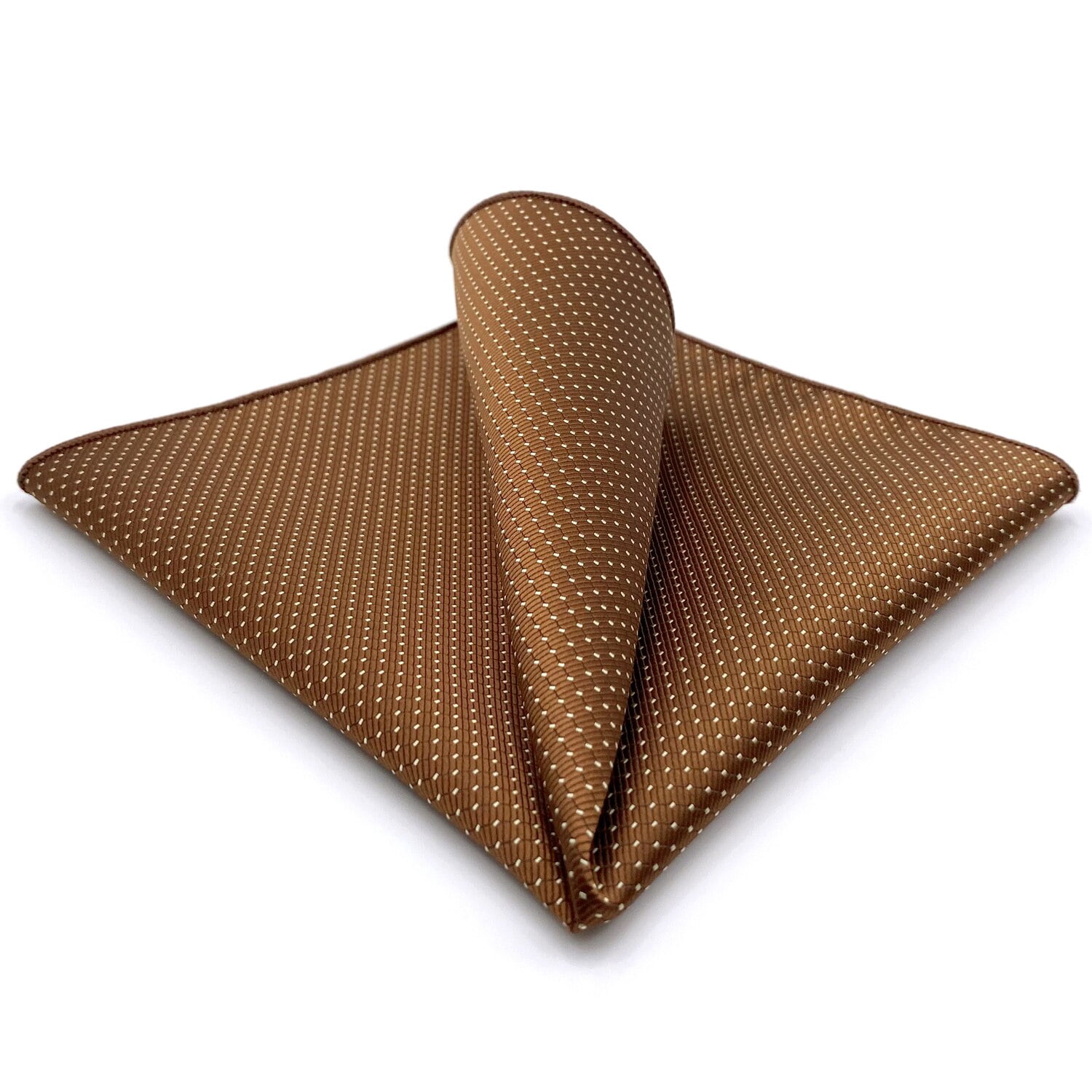 Pocket Squares for Men Brown Copper with White Dots - Walmart.com