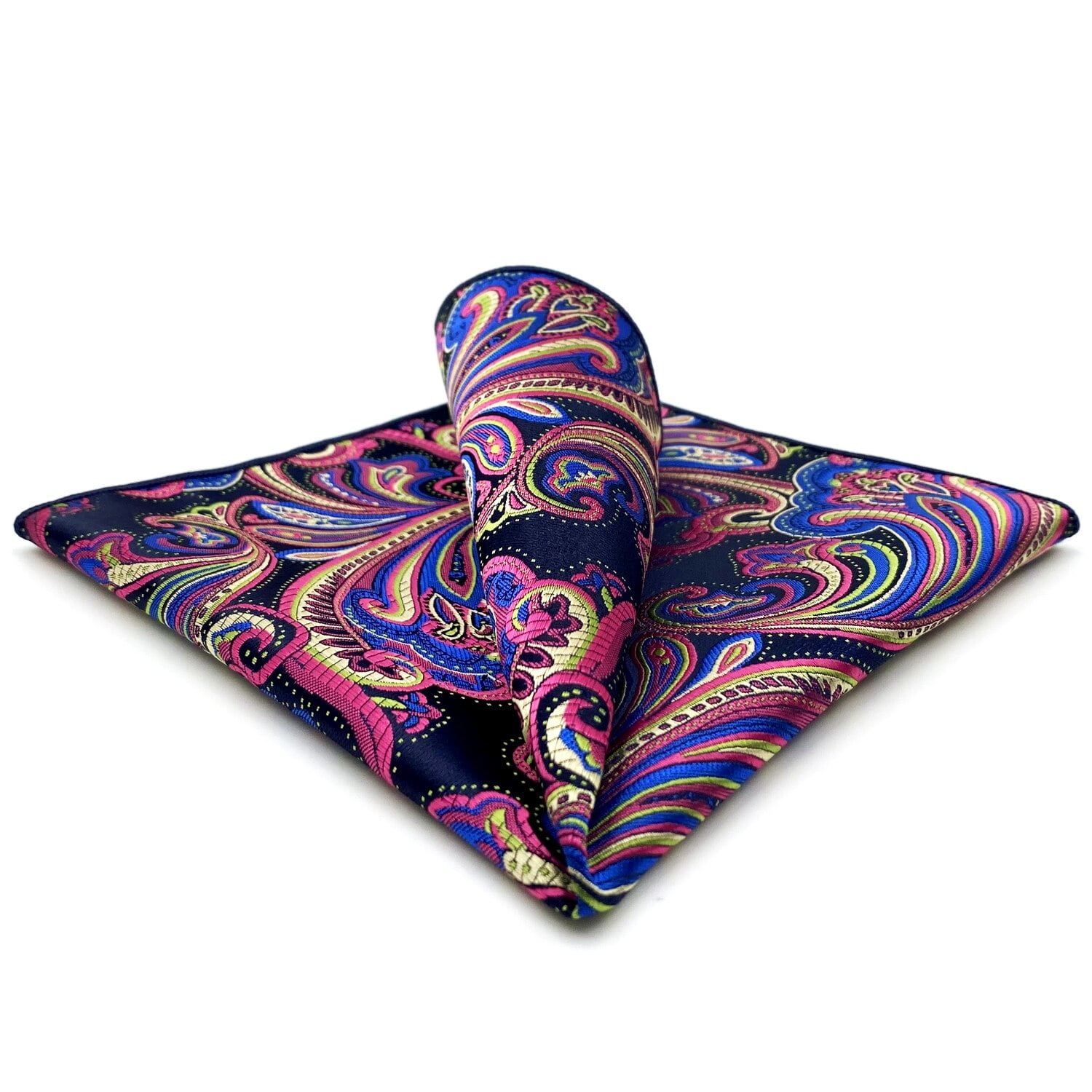 Pocket Squares for Men Multicolored Fuchsia Pink Blue Geometric Pattern ...