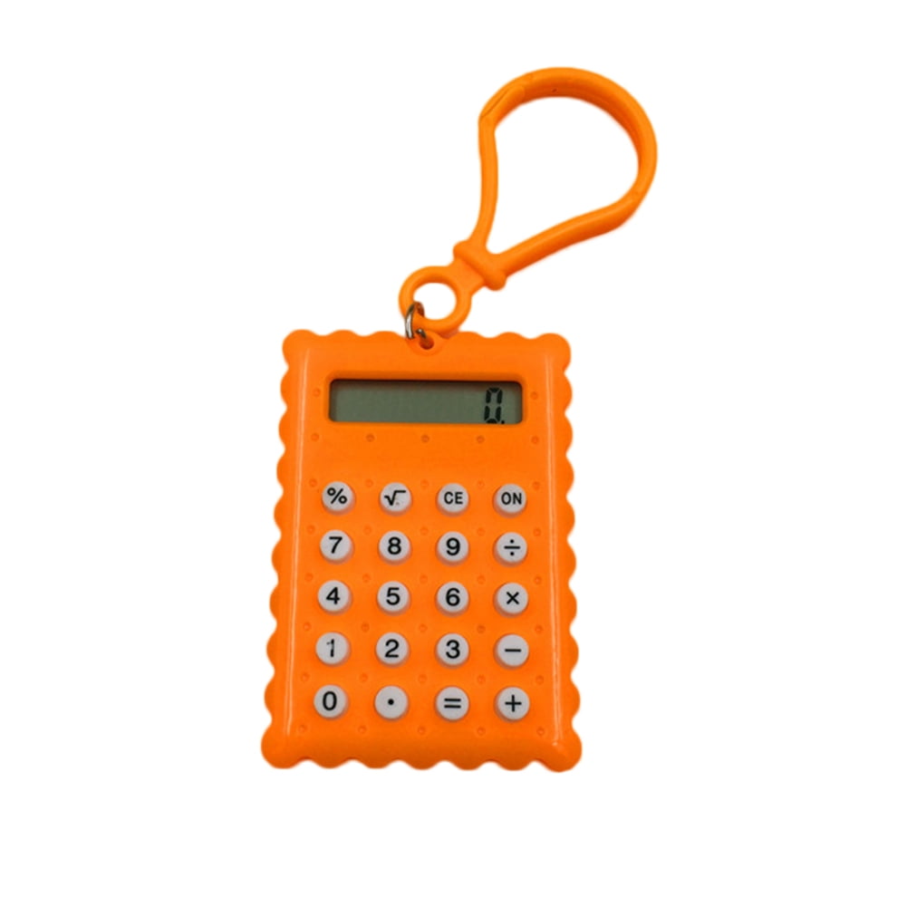 Pocket Student Mini Electronic Calculator Biscuit Shape School Office ...