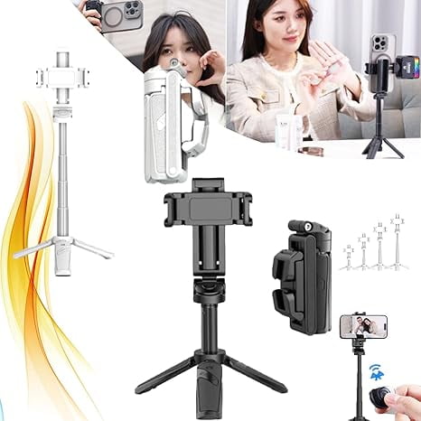 Grip 360 Adjustable Selfie Stick Tripod with Detachable Remote, 3-in-1 ...