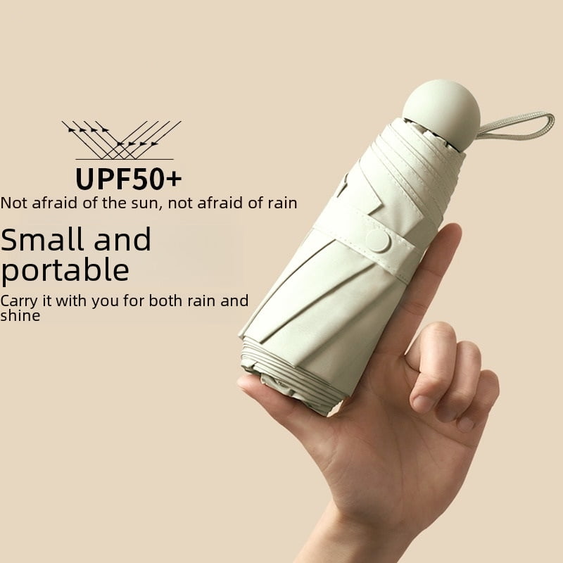 Pocket Umbrella | upf50 + Vinyl Mini Sunscreen Portable Pocket Sunshade Umbrella Sun Umbrella ...