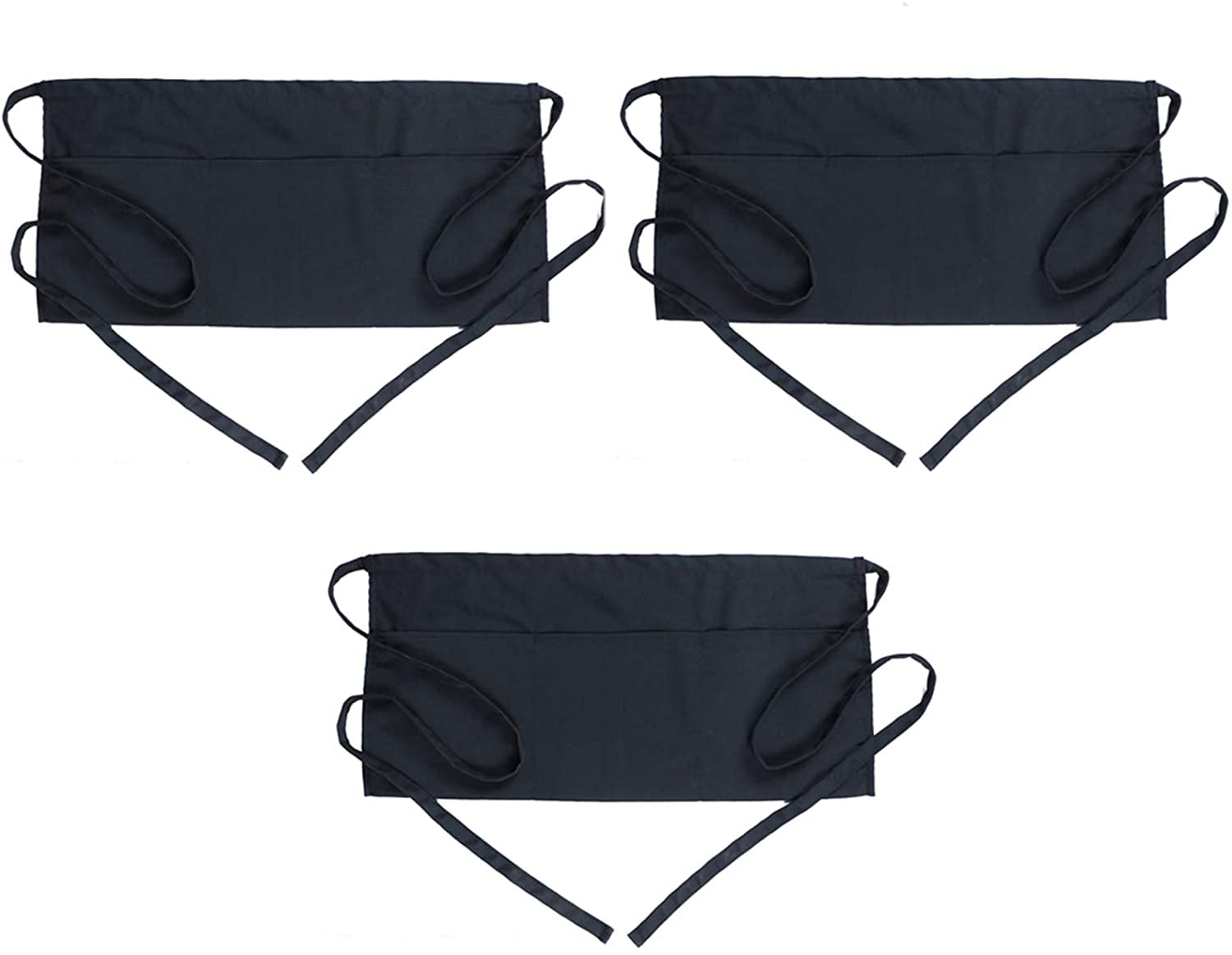Pocket Waist Aprons - Waiter Short Apron (3-Pack) - Walmart.com