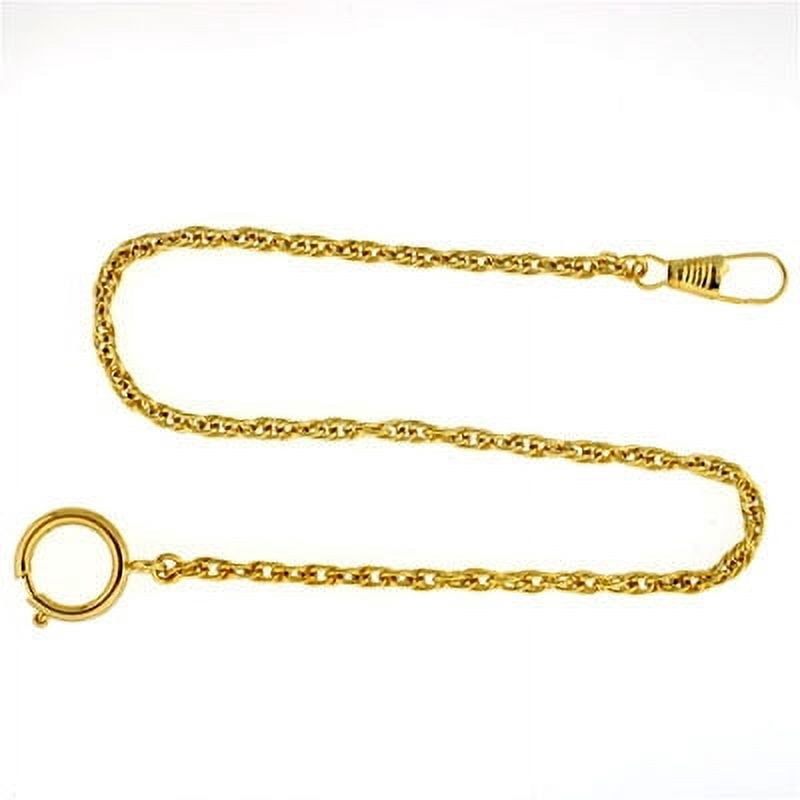 Pocket Watch Chain Fob Rope Link Design Gold-Tone 14" - Walmart.com
