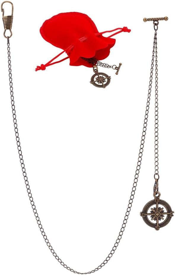 Pocket Watch Chain Suit Chain Albert Chain T Bar & Lobster Clasps Watch ...