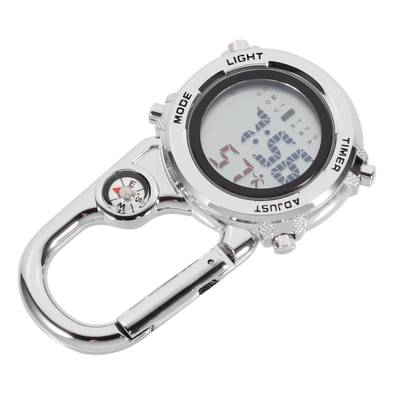 Pocket Watch Digital Carabiner Hanging Key Fob Compass Man Miss Metal ...