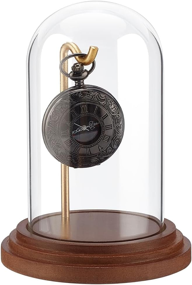 Pocket Watch Glass Display Dome with Hook 5.7"x4" Watch Display Jar ...