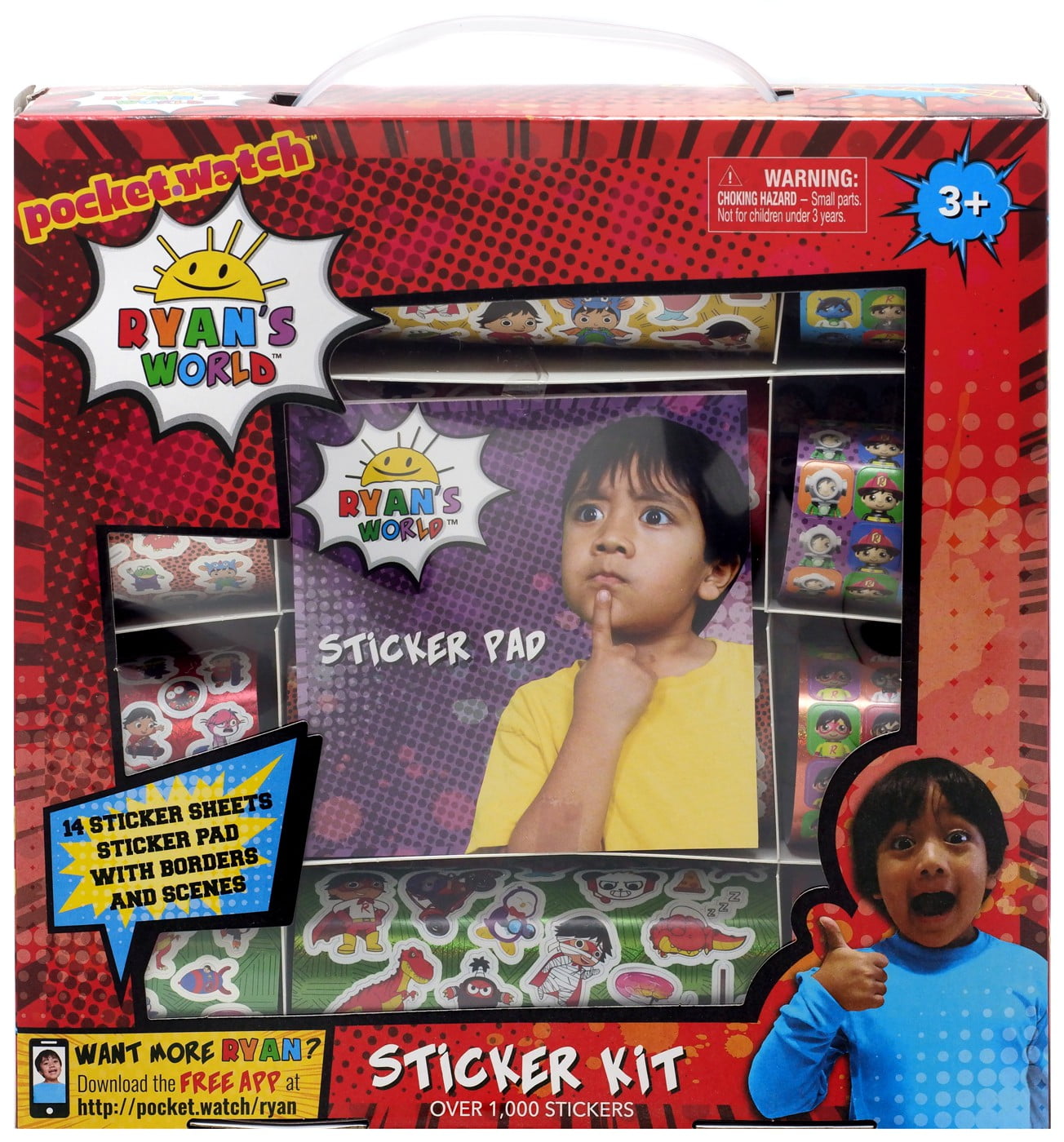Pocket Watch Ryan's World Sticker Kit - Walmart.com