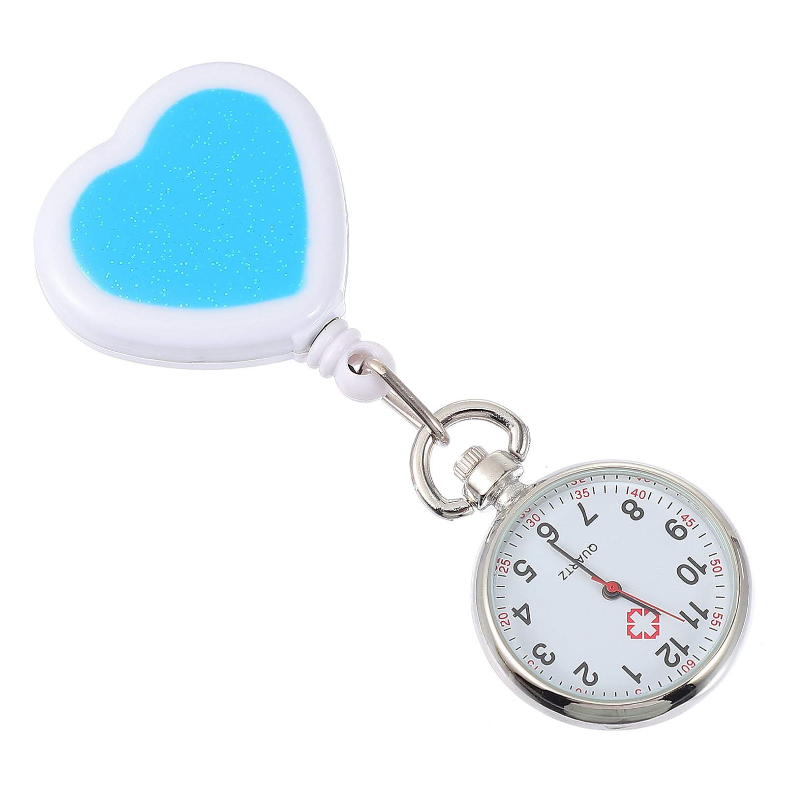 Pocket Watch Watches Peach Heart Hanging Nursing Chest Vintage Pin on ...