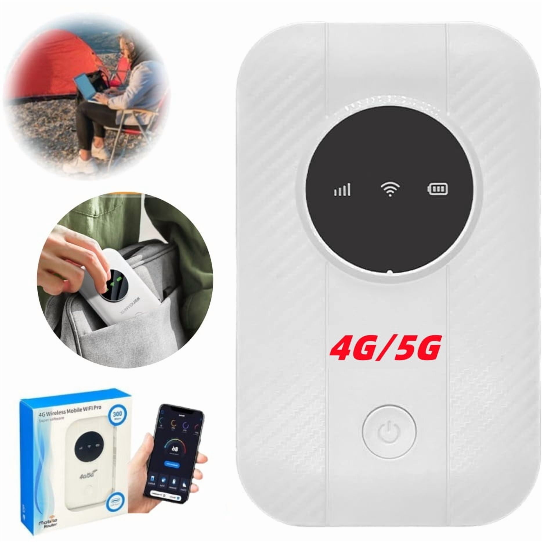 ShouWei Pocket WiFi Hotspot, Portable 4G/5G Router with SIM Slot ...