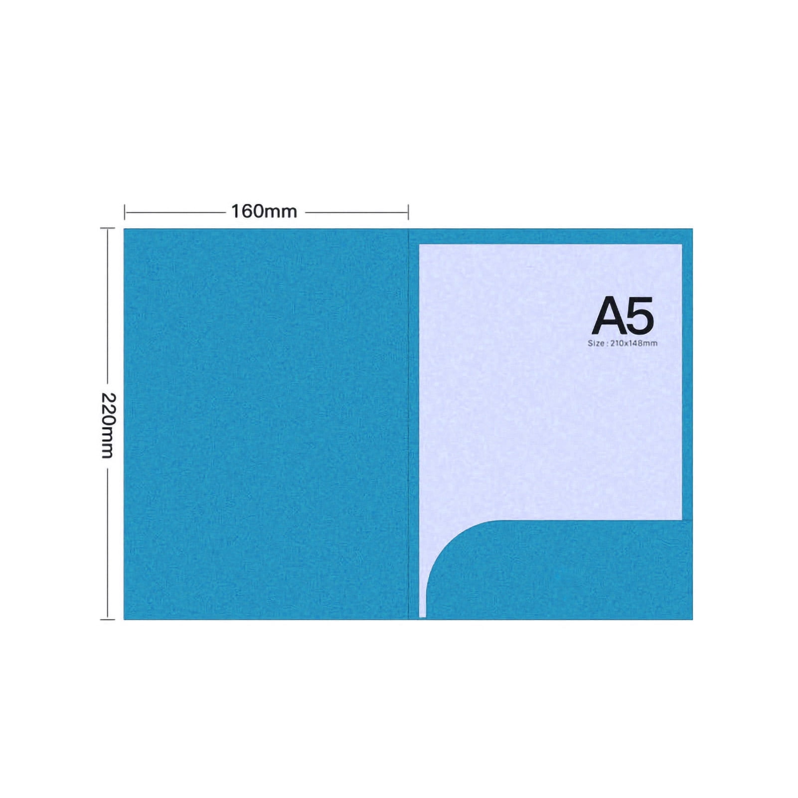 Pocket folder L shaped folder, wear resistant bevel design, built in ...