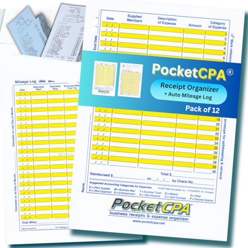 PocketCPA Receipts Organizer & Expense Envelopes (12 Pack) - Store ...