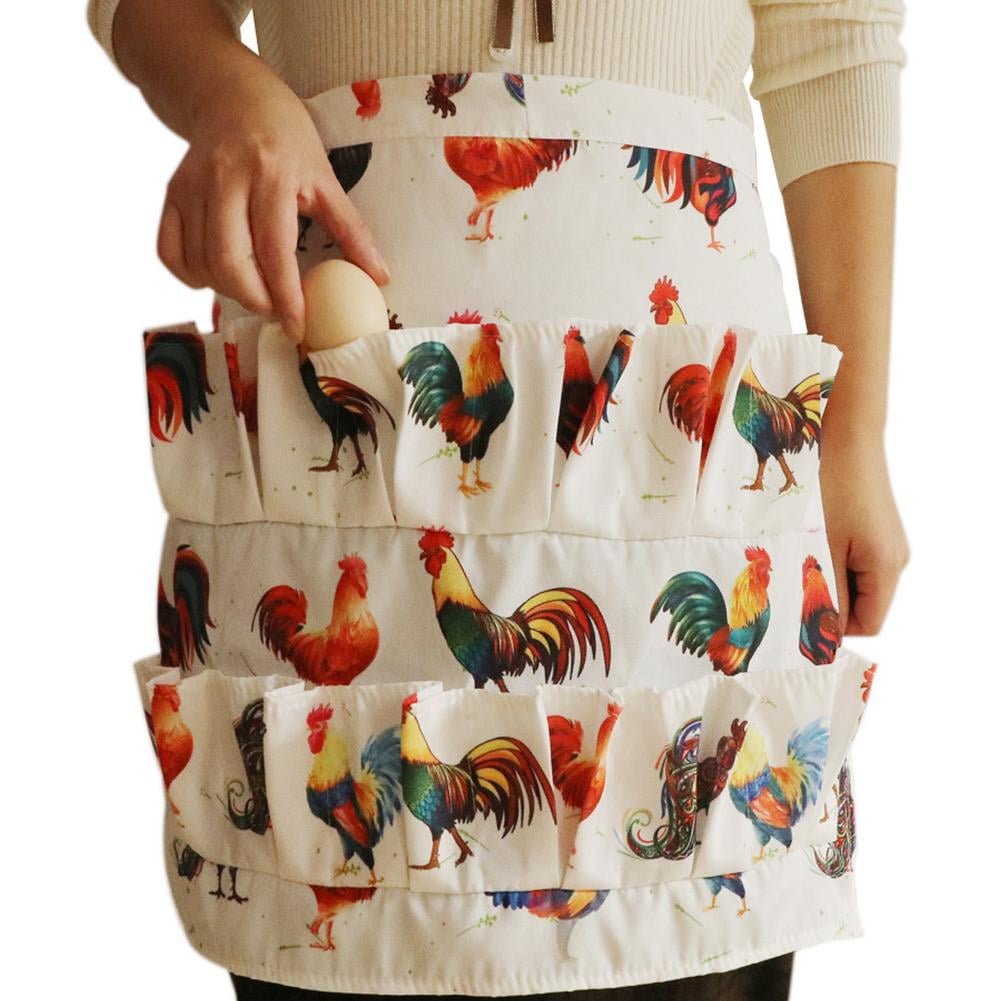 Pockets Egg Collecting Harvest Apron Chicken Farm Work Aprons Carry ...