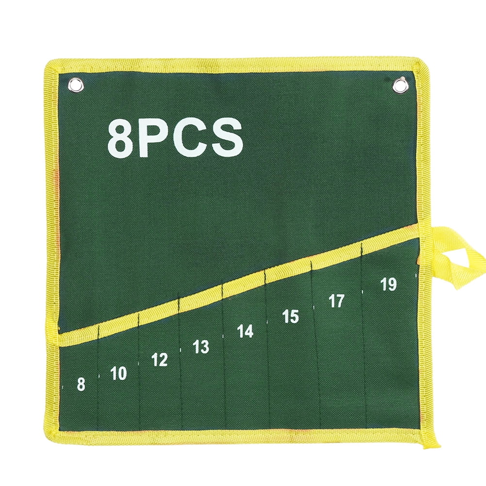 Pockets Spanner Wrench Roll Up Storage Organizer Bag Pouch Double ...