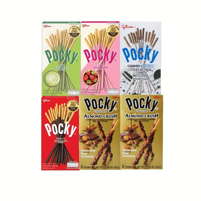 Pocky 5 Flavor Variety Pack (Pack of 6) 8.5OZ - Walmart.com