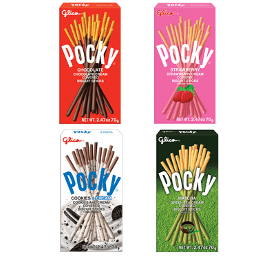 Pocky Biscuit Stick Variety Pack - Chocolate, Strawberry, Family Snacks ...
