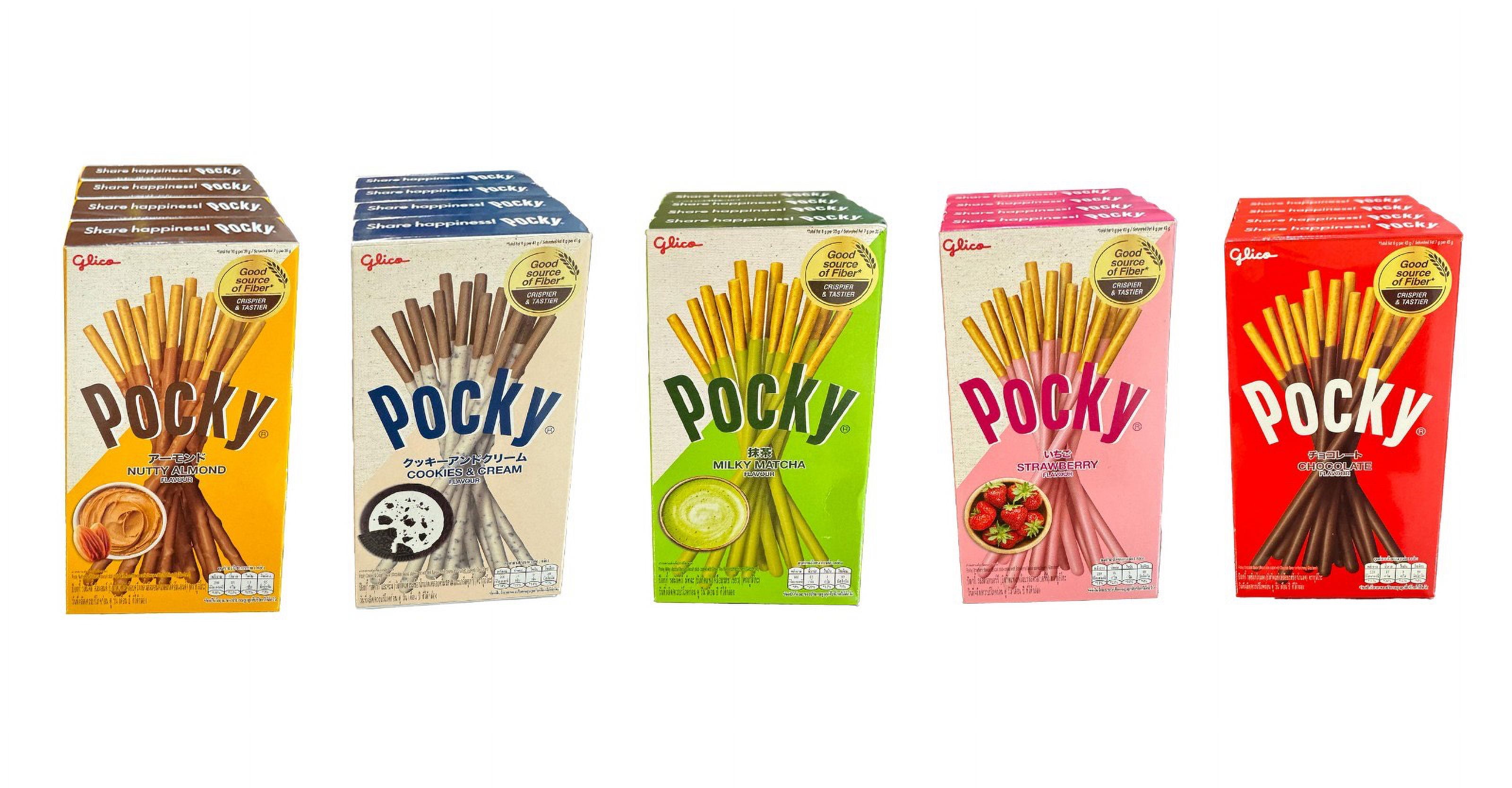 Pocky Biscuit Stick 5 Flavor Variety Pack (Pack of 20) - Classic ...