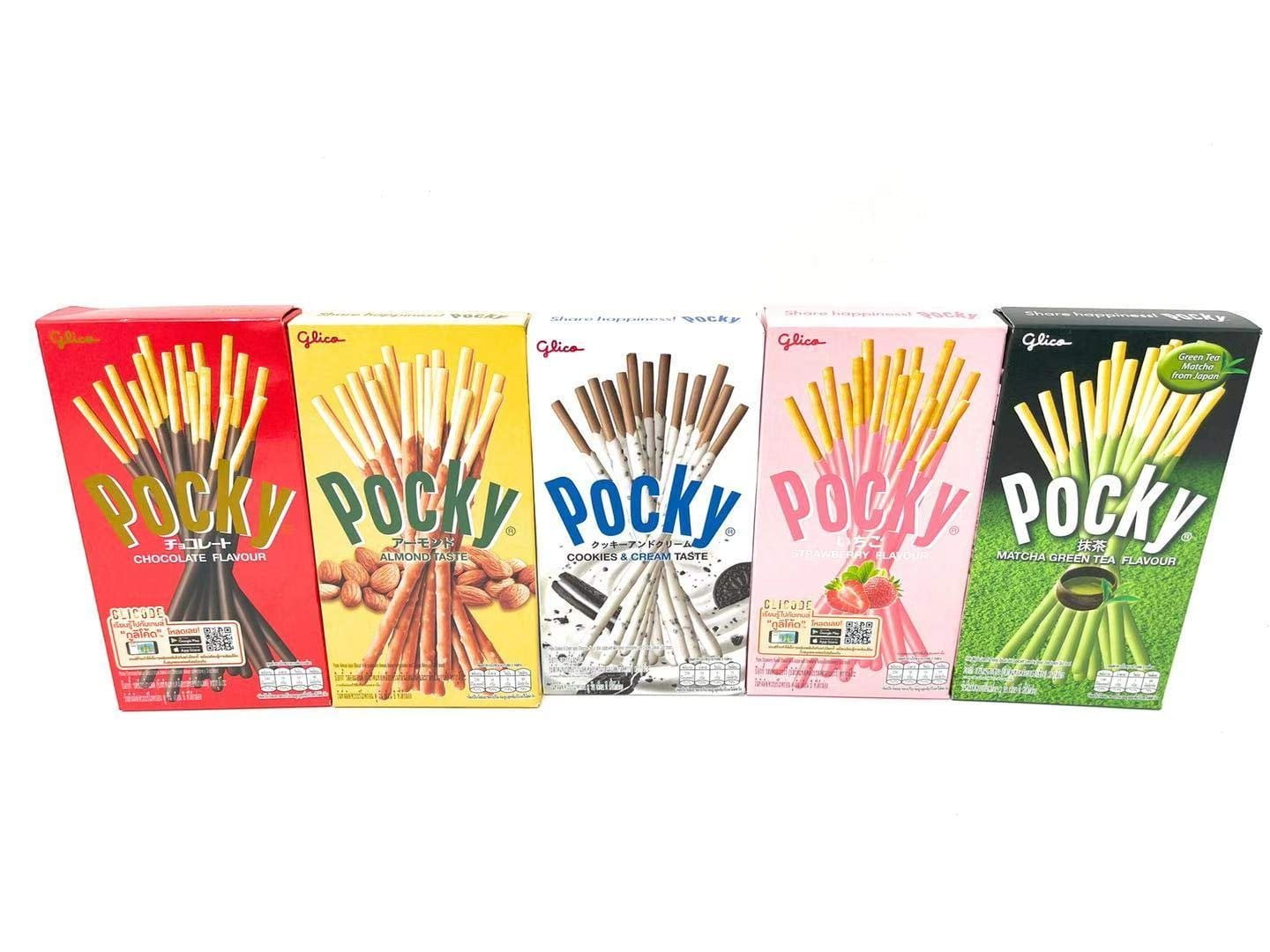 Pocky Biscuit Stick 5 Flavor Variety Pack (Pack of 5) (Total 7.2 oz ...