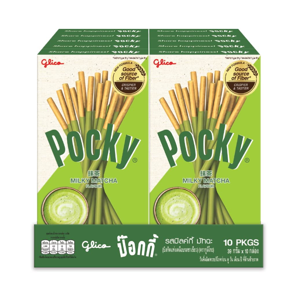 Pocky Biscuit Stick, Matcha MGF3 Green Tea, 1.38 Ounce (Pack of 10 ...