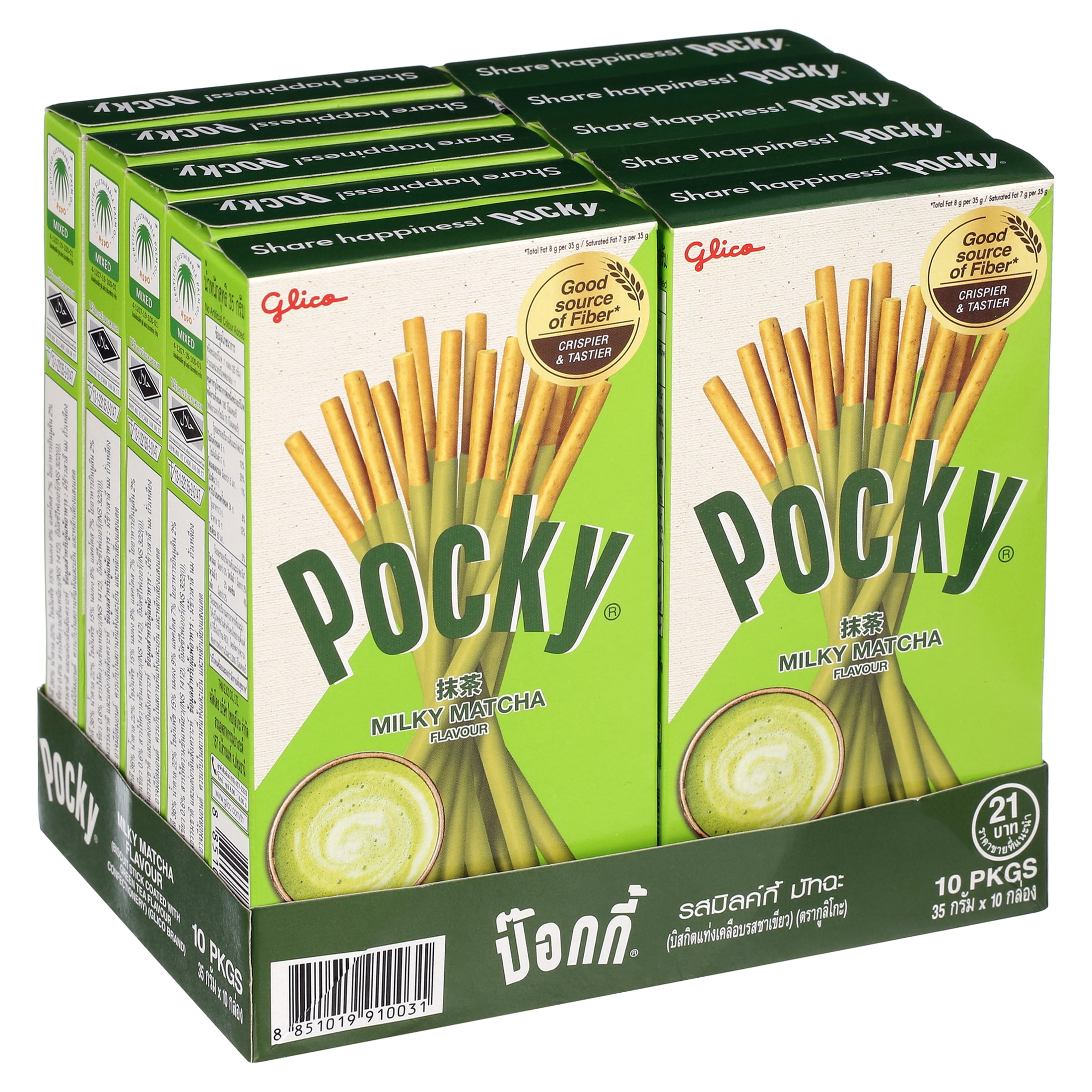 Pocky Biscuit Stick, Matcha Green Tea, 1.38 Ounce (Pack of 10 ...