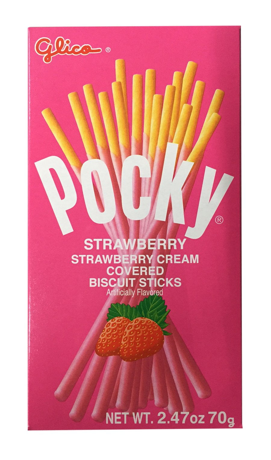 Pocky Cream Covered Biscuit Sticks 2.47 oz per Pack (Strawberry, 3 Pack ...