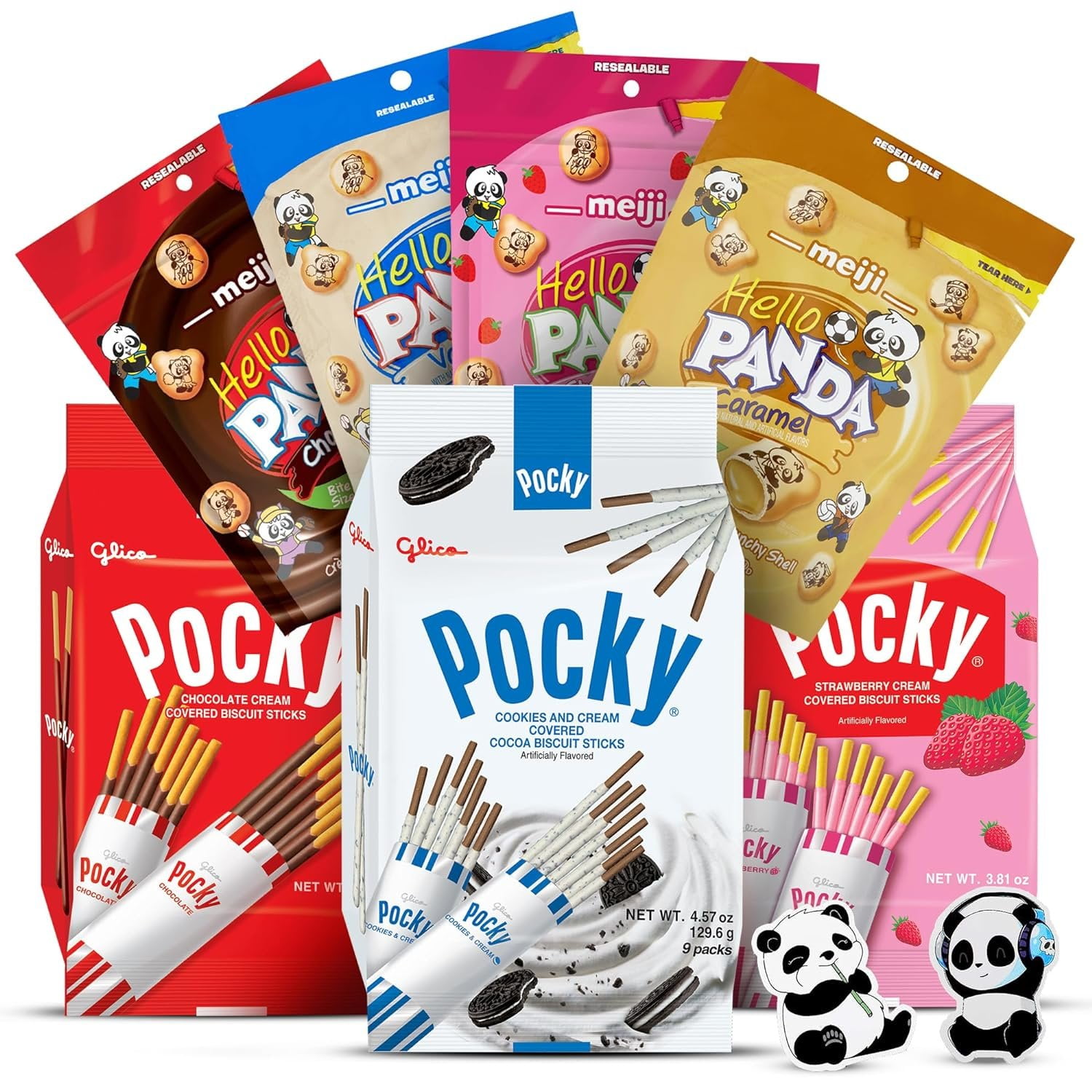 Pocky Sticks Variety Pack with Hello Panda Cookies Variety Bundle Includes 2 Grateful Grocer ...
