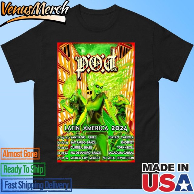 Pod Latin America 2024 Tour Poster Shirt - Walmart.com