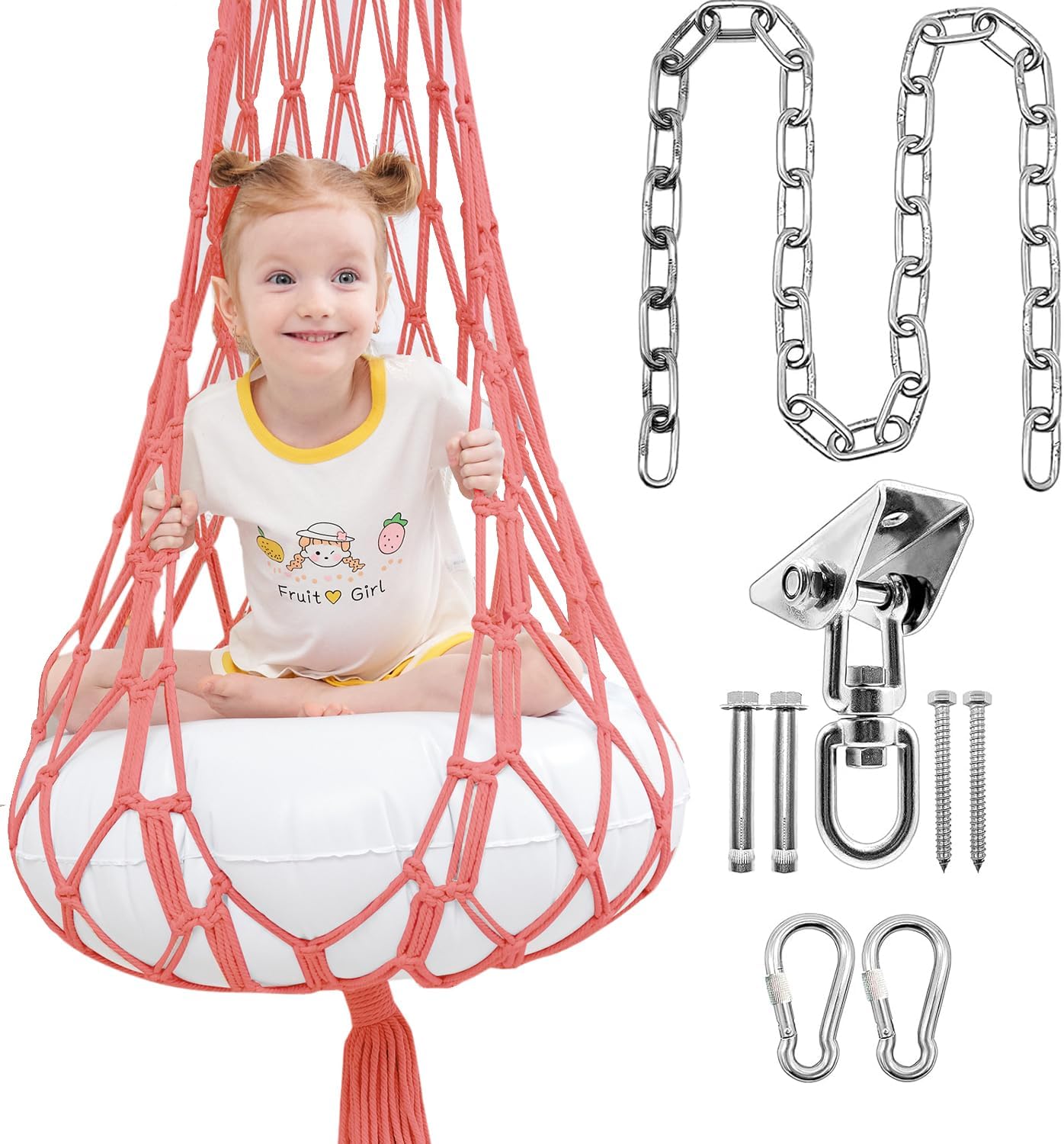 Pod Swing Chair for Kids Indoor Sensory Swing for Kids, Macrame Hanging ...