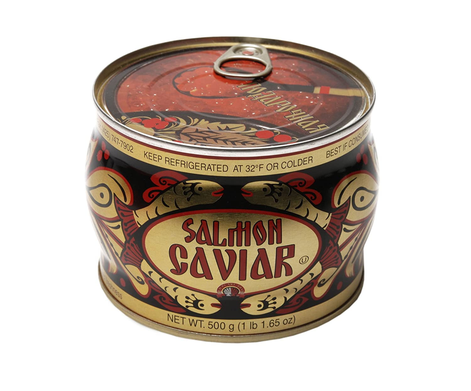 Caviar Rojo Premium - 500g (17.7oz) Lata de Regalo Ecuador | Ubuy