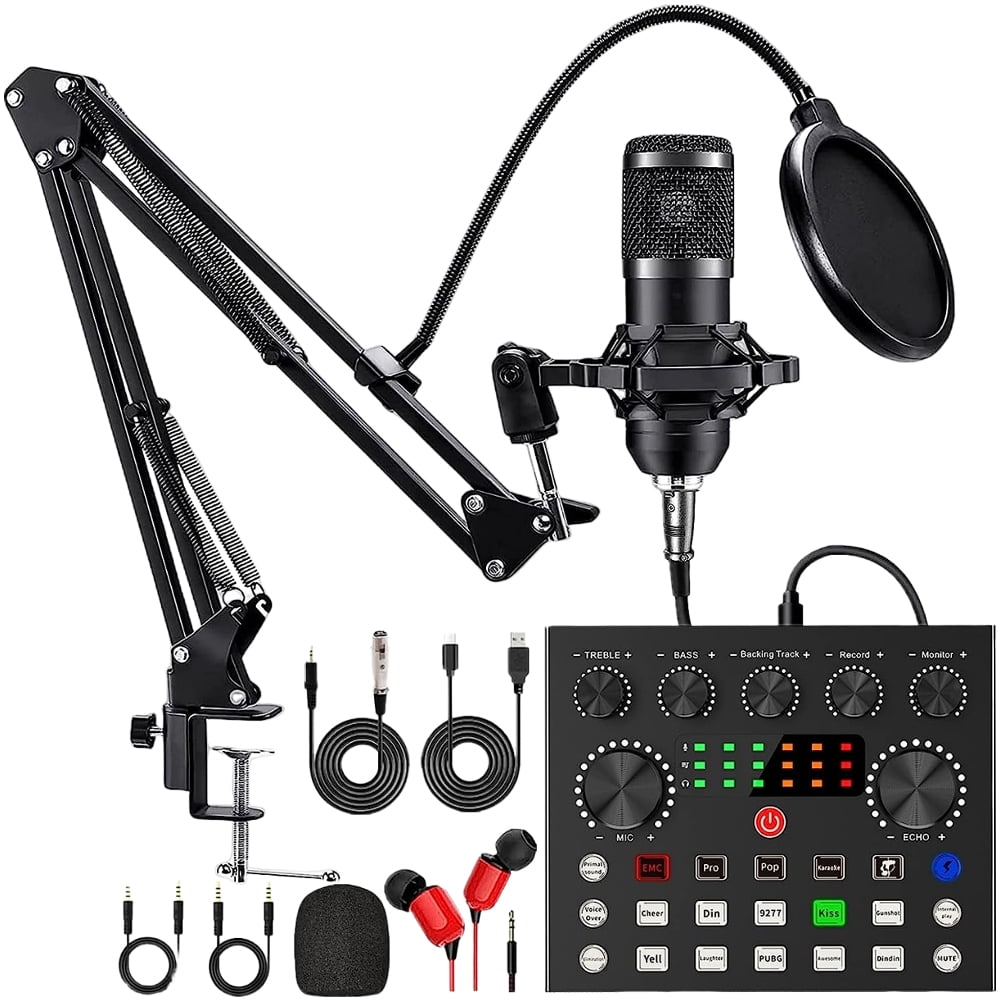 Podcast Equipment Bundle, BM800 Condenser Microphone Bundle with Live ...