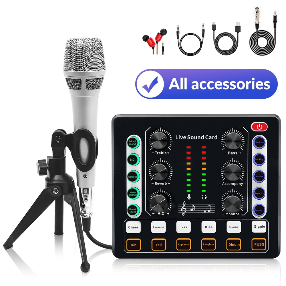 Podcast Equipment Bundle, Podcast Microphone Bundle-Voice Changer with ...