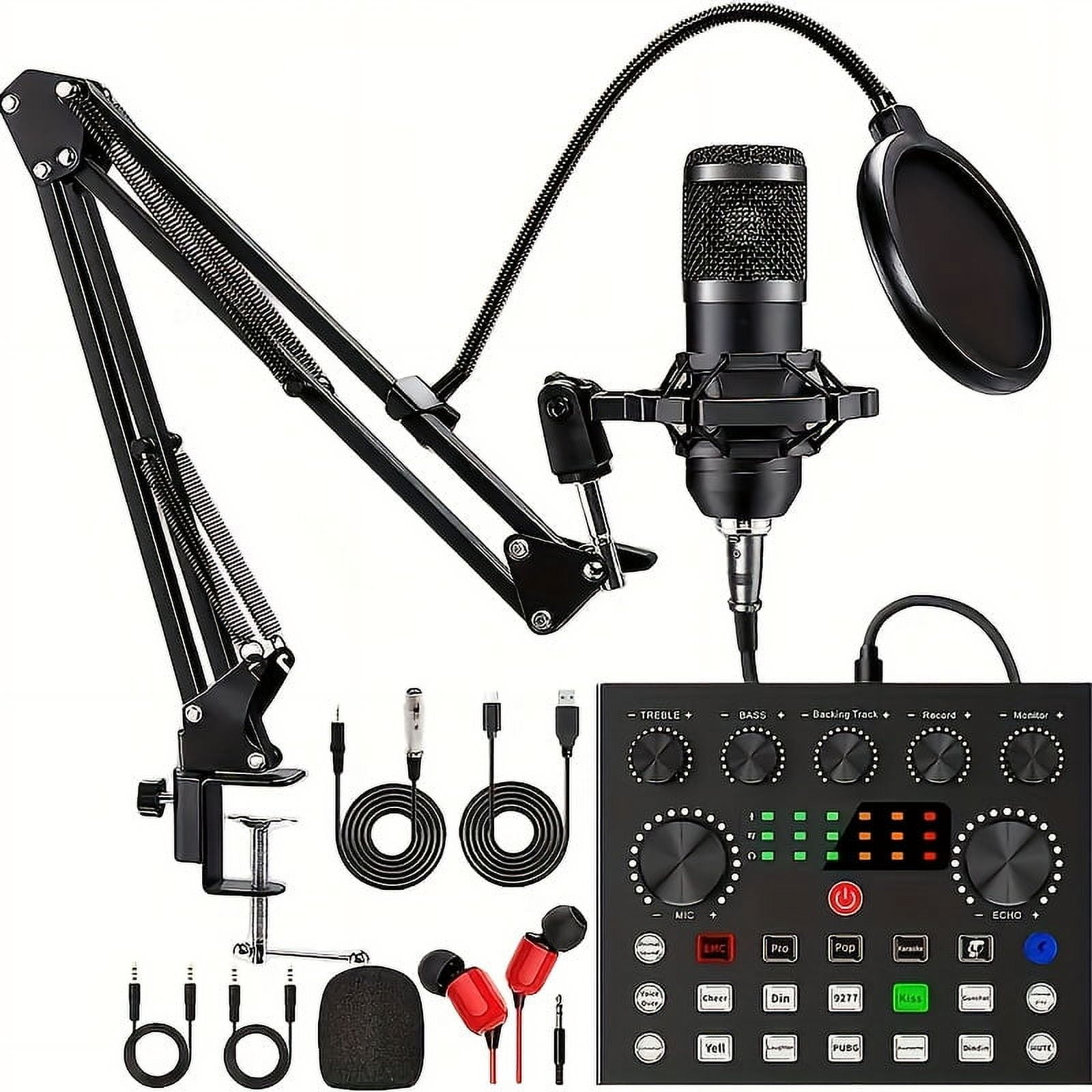 Podcast Equipment Bundle, V8s Audio Interface With All In One Live ...