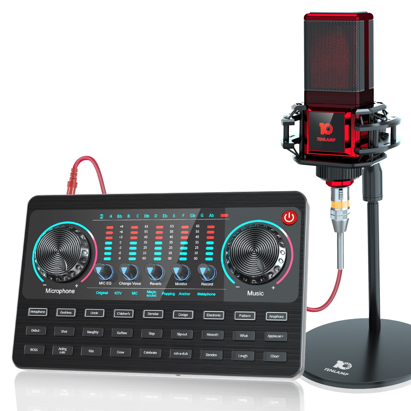 Podcast Equipment Bundle, tenlamp T7 Studio Podcast Microphone with ...