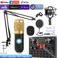 BM800 Condenser Studio Mic Kits: Starter Set, Professional Setup, Music Podcasting with Pop ...