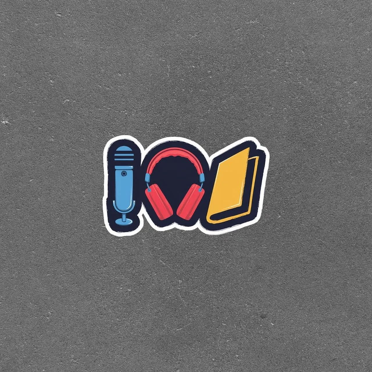 Podcast Sticker Pack: Microphone, Headphones, Notebook For ...