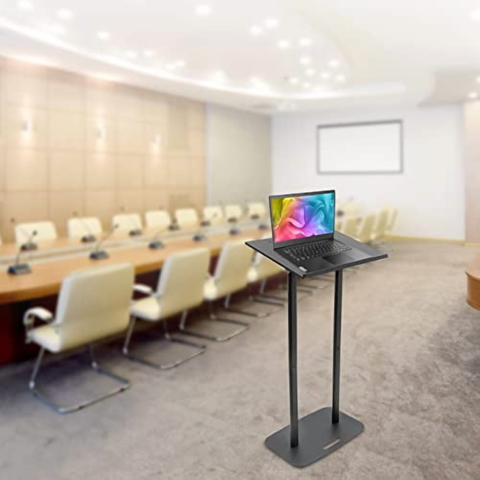 Podium Stand Conference Pulpit with Acrylic Body and Iron Base Speech ...