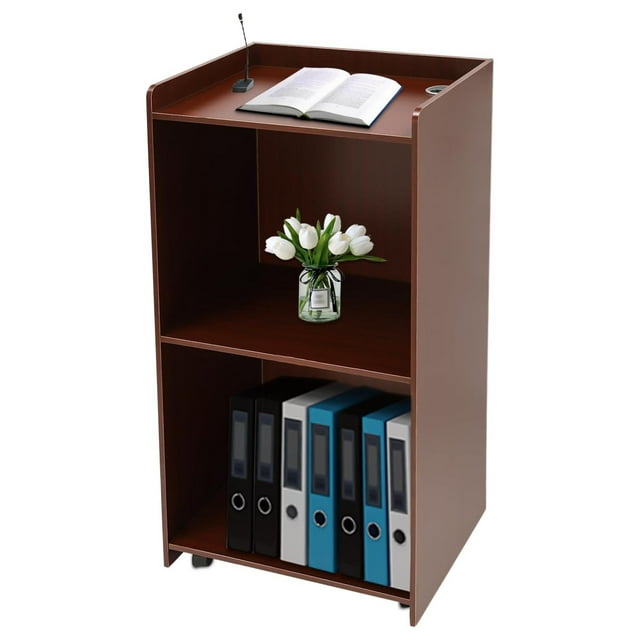 Podium Stand - Hostess Stand with Wheels, Portable Podium Stand ...